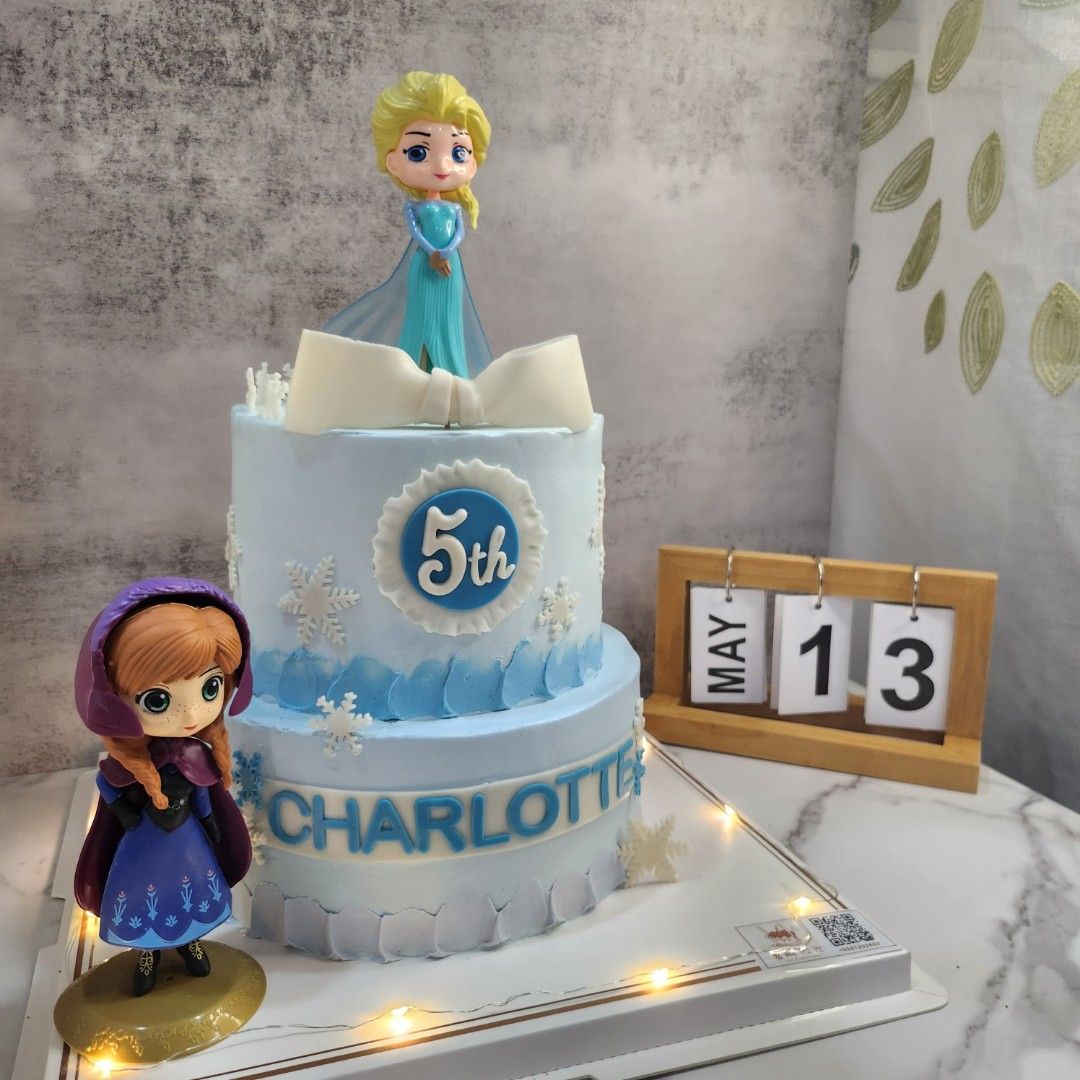 2 tier birthday cake boss baby/ Thomas & friends/ Elsa Frozen, Food ...