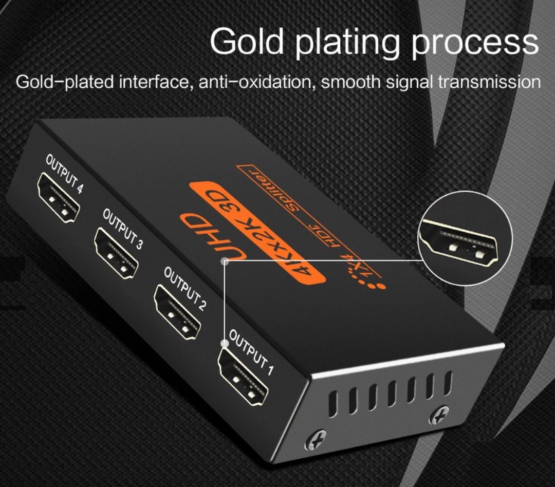 4K HDMI Splitter Full HD 1080p Video HDMI Split 1 input to 4 output ...