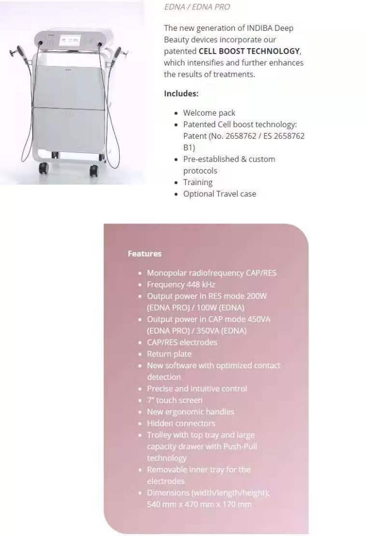 發燒大師 (same technology as 西班牙INDIBA EDNA Pro) 448K 細胞修復, 溫控488K筋膜刀(提升身體塑 ...