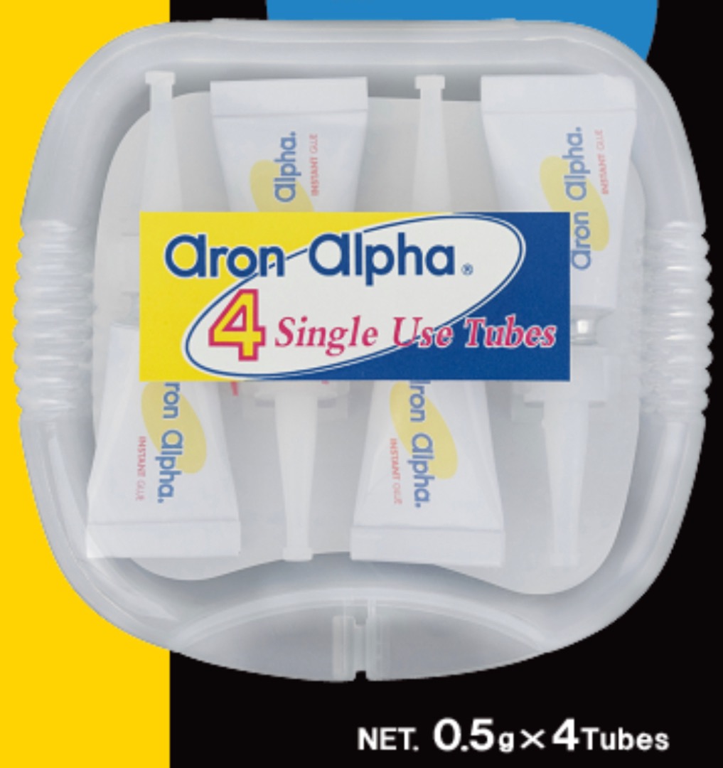 AA ARON ALPHA GLUE 4 SINGLE USE TUBES, 興趣及遊戲, 手作＆自家設計, 文具 - Carousell
