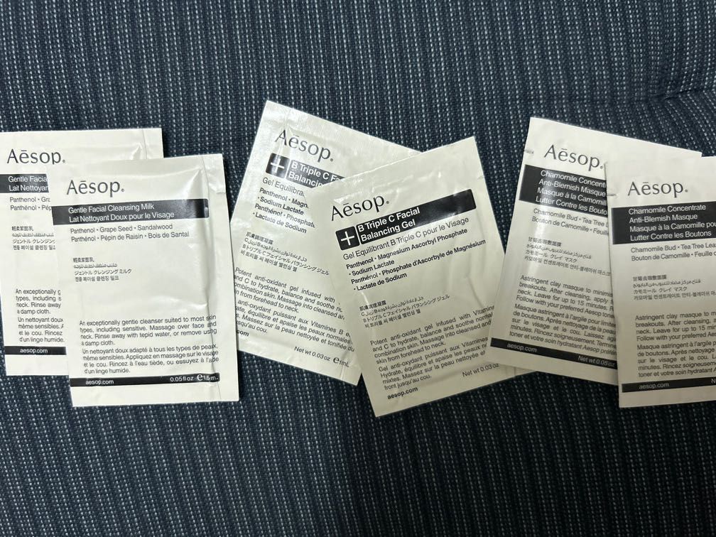 Aesop sample B triple C, 美容＆化妝品, 健康及美容 - 皮膚護理, 面部 - 面部護理 - Carousell