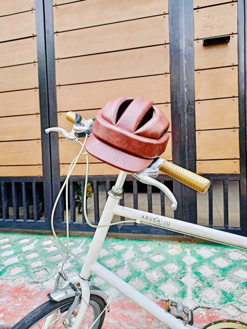 Aesthetic Japanese bike with leather helmet, Sports Equipment, Bicycles ...