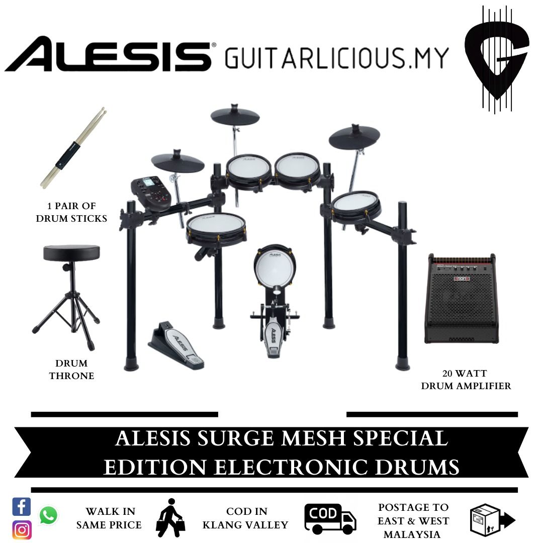 Alesis Surge Mesh Special Edition Electronic Drum Kit, Hobbies & Toys ...