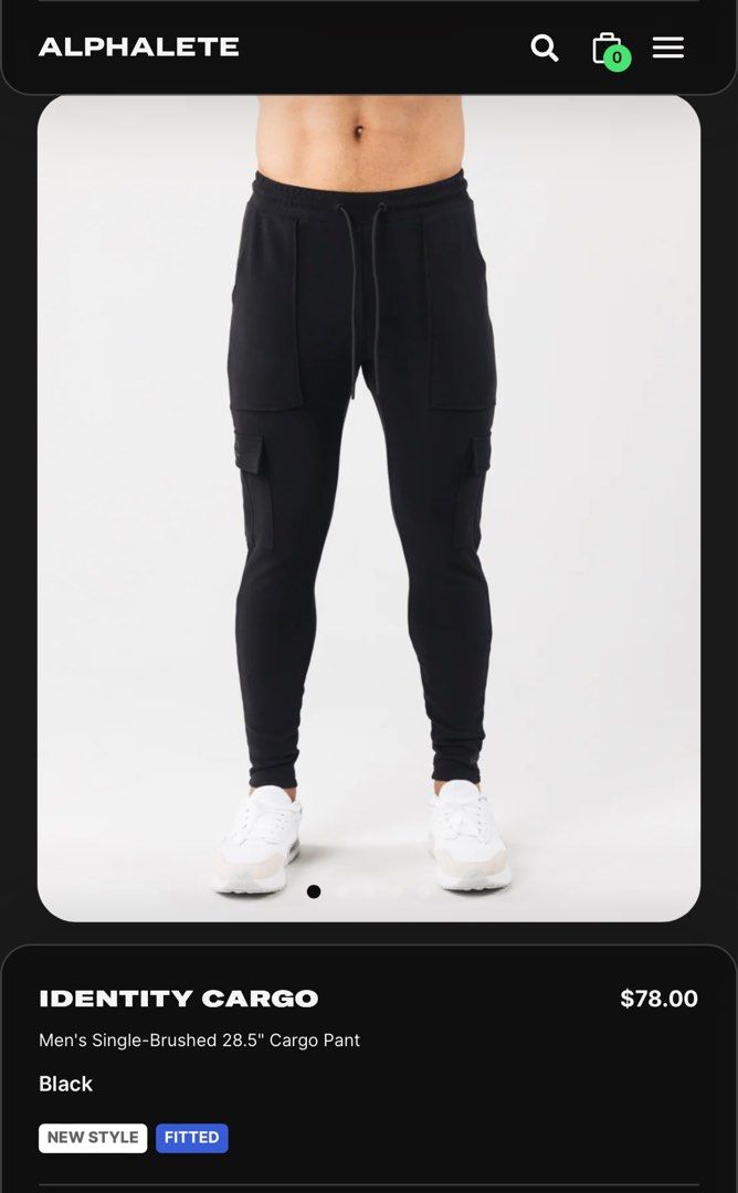 Alphalete Identity Cargo Pant XL, Men's Fashion, Activewear on Carousell
