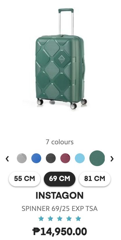 American Tourister by Samsonite Instagon Set of 3 Luggages Sage Green ...