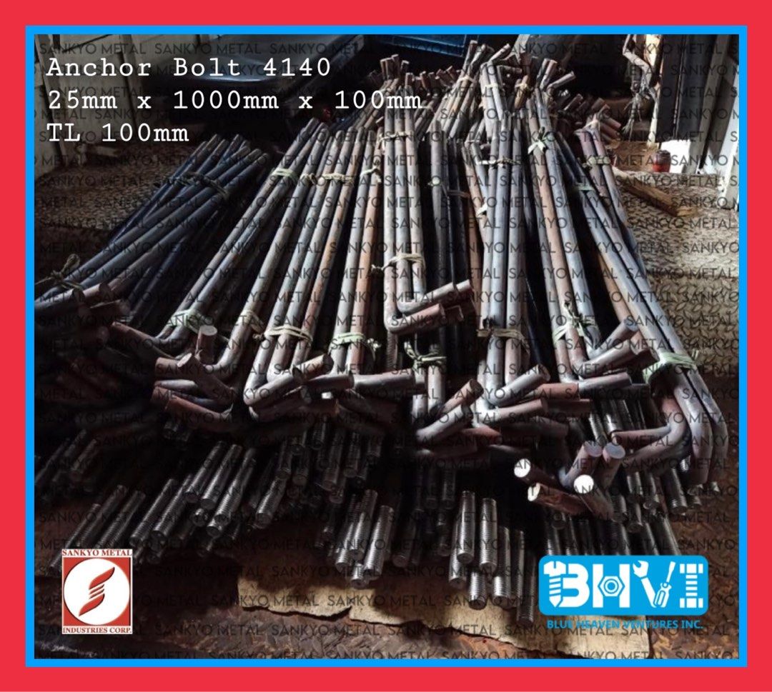Anchor Bolt 4140 25mm x 1000mm x 100mm on Carousell