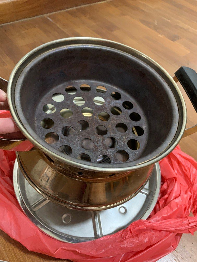 Antique charcoal steamboat set (camping also), Furniture & Home Living ...