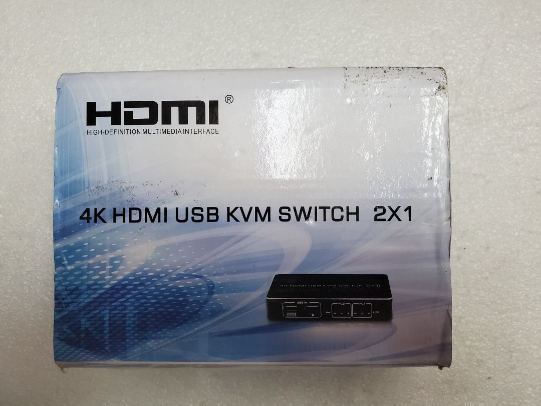 2 Port 4K HDMI KVM Switch Box USB KVM Switcher 2x1 For Mouse and ...