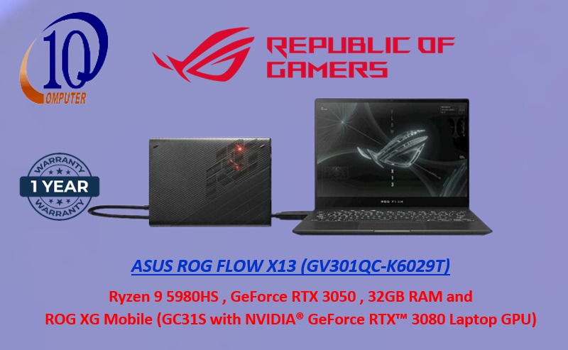 Asus ROG Flow X13 (GV301QC), Brand New Open Box, The Ultimate Machine ...