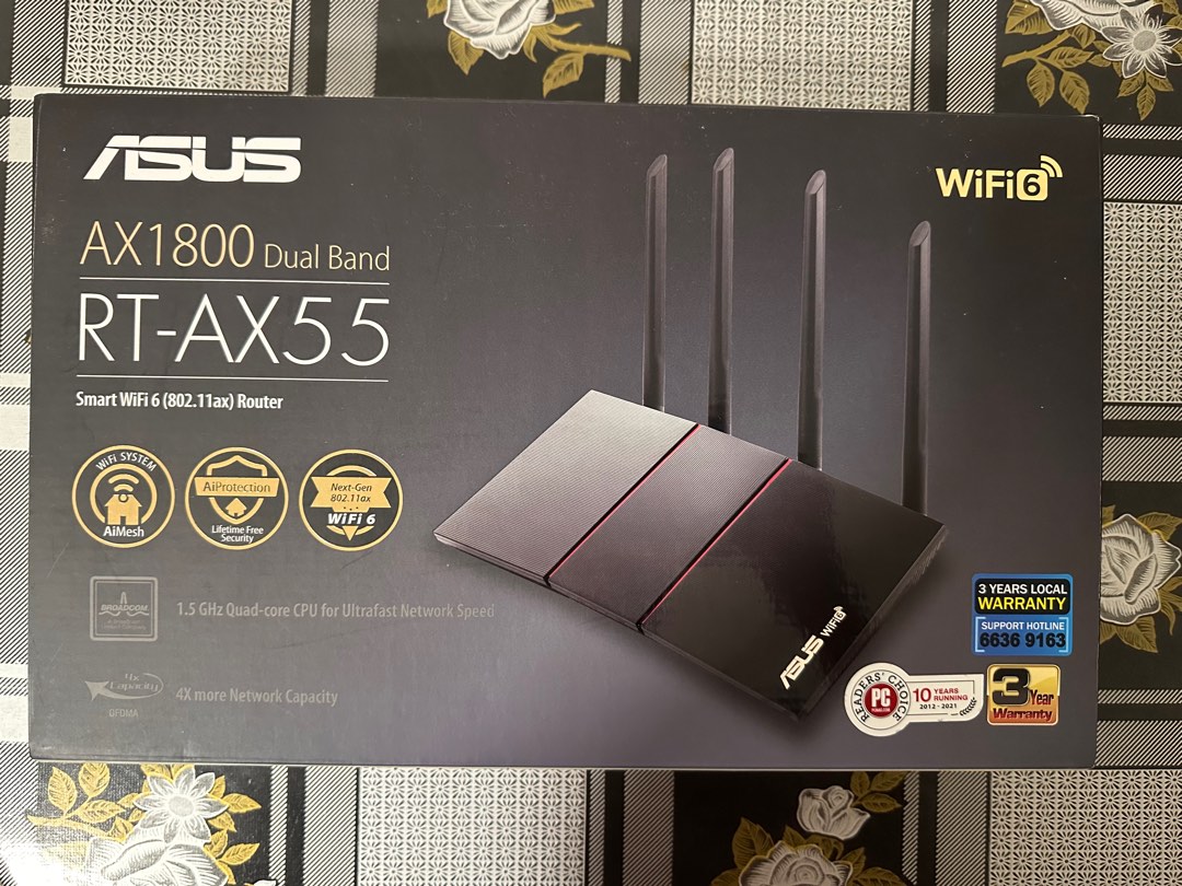 Asus RT-AX55 wifi6 router + Huawei Gpon Terminal, Computers & Tech ...