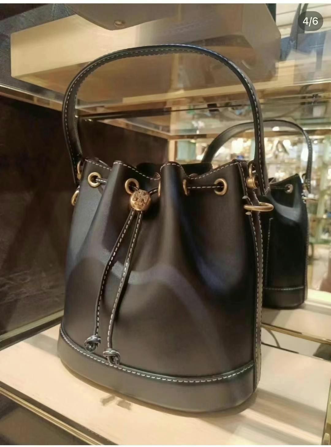 Authentic Tb T-monogram Full Leather Bucket Bag, Women's Fashion, Bags ...