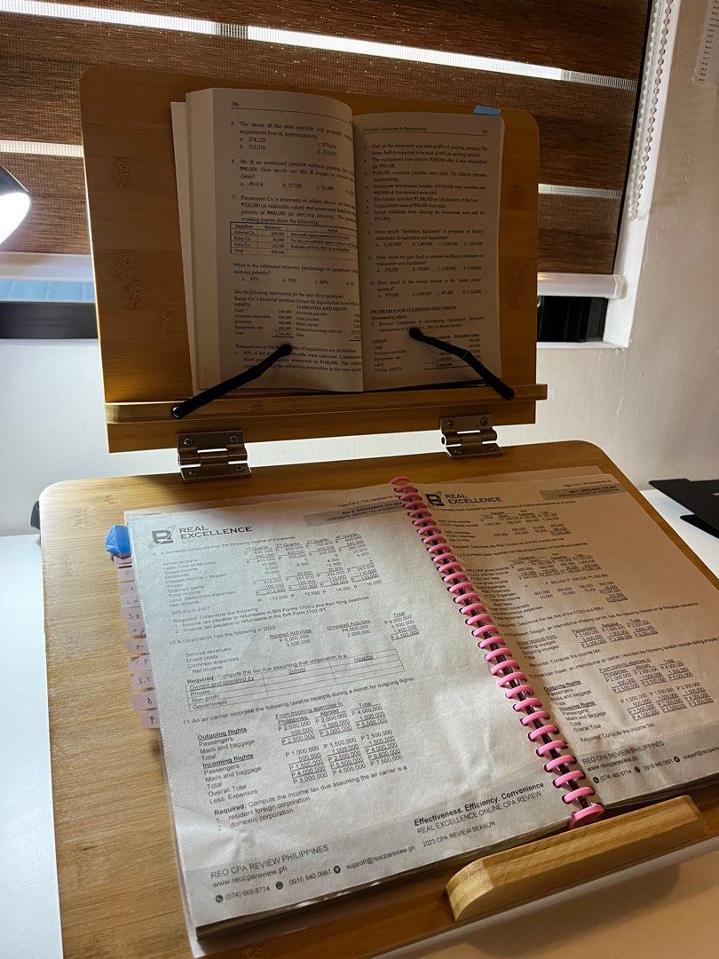 Bamboo bookstand & Writing board, Hobbies & Toys, Stationary & Craft ...