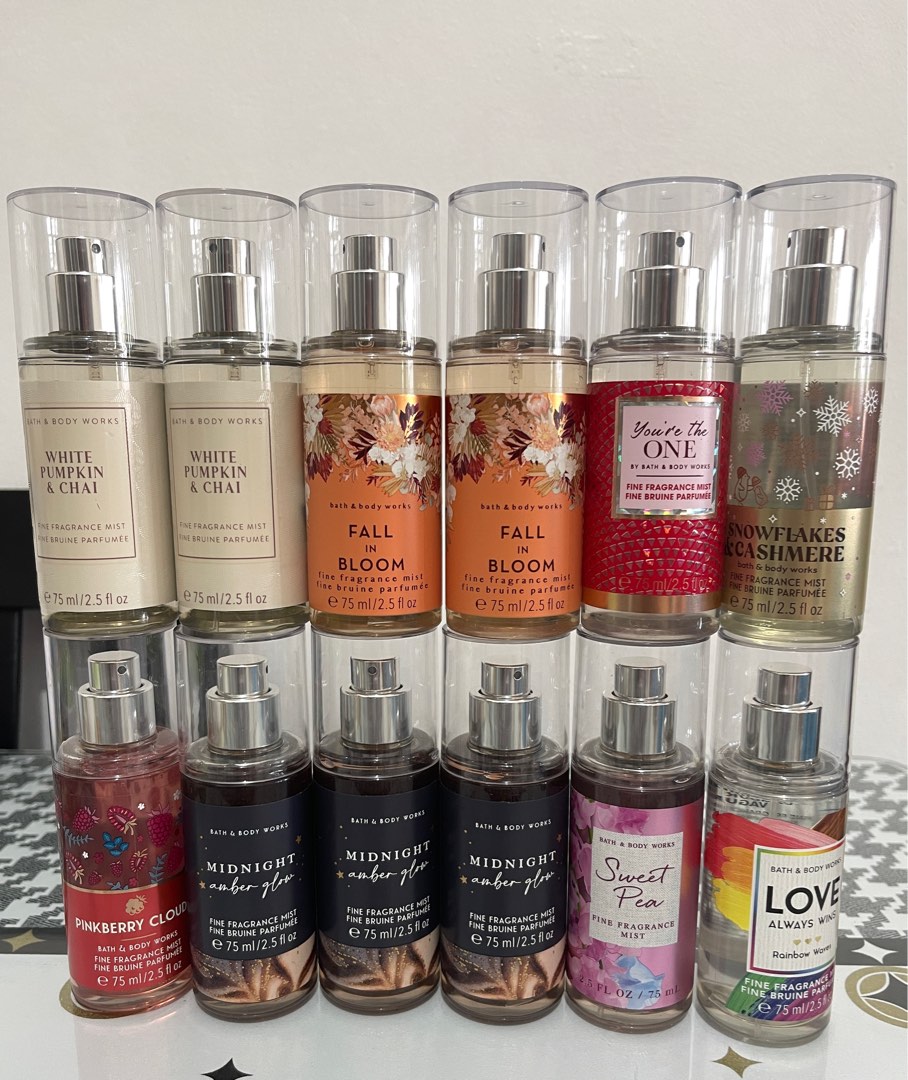 BATH AND BODY WORKS TRAVEL SIZE MIST, Beauty & Personal Care, Fragrance ...