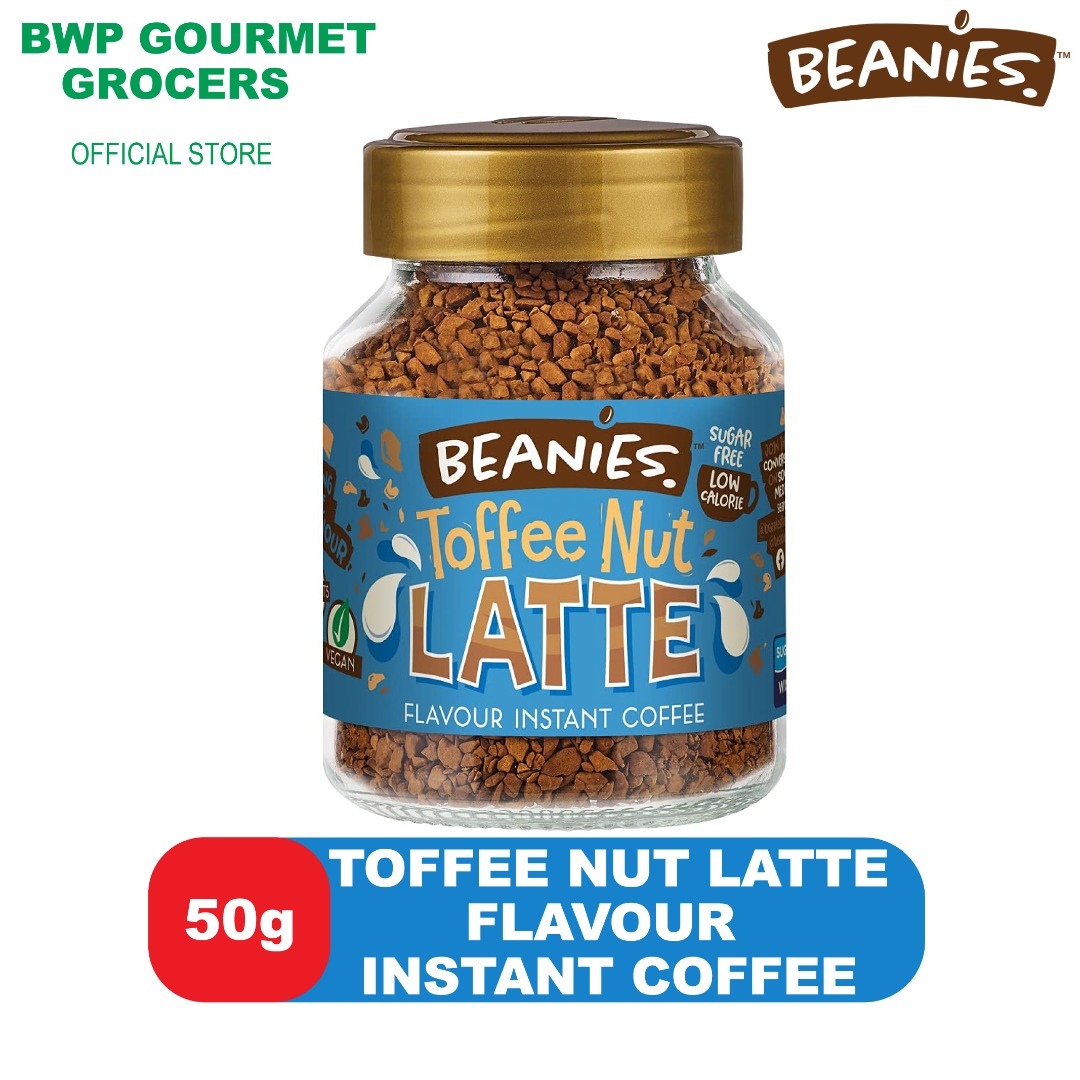Beanies Toffee Nut Latte Flavor Instant Coffee (50g), Food & Drinks ...