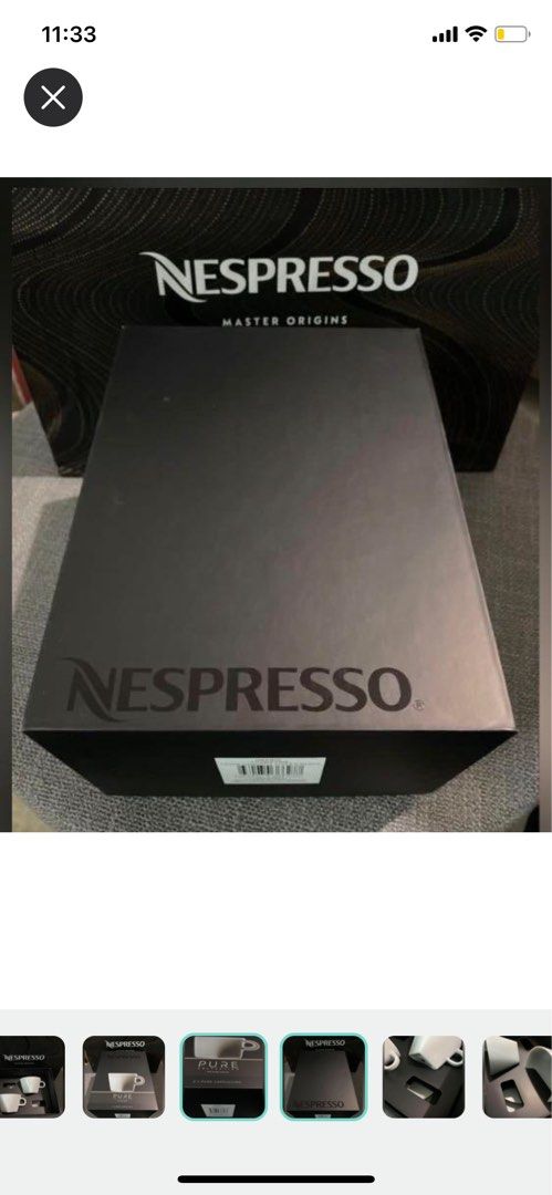 Bnib Nespresso Pure Collection Cappuccino Cups And Saucers Set Furniture