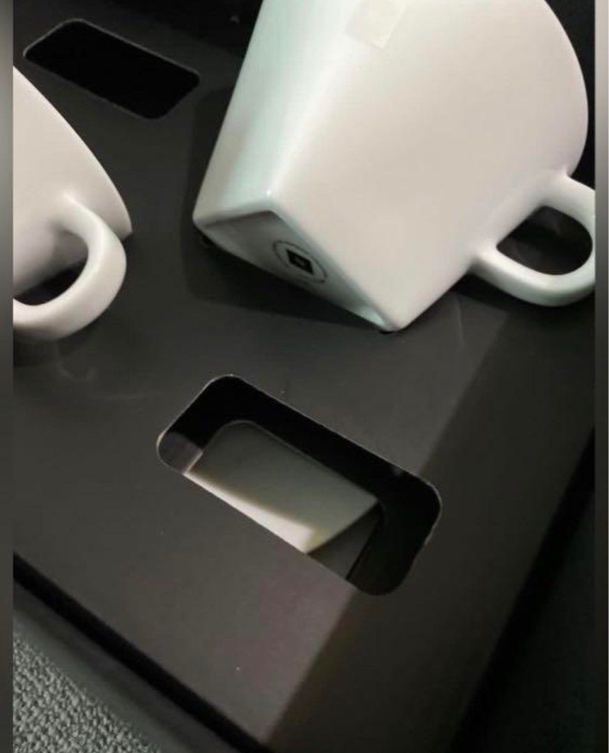 Bnib Nespresso Pure Collection Cappuccino Cups And Saucers Set Furniture