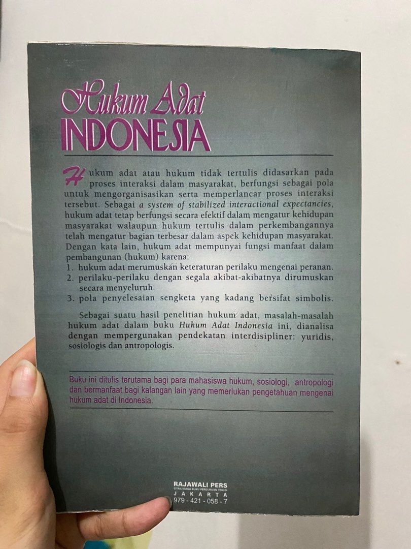 Buku Hukum Adat di Indonesia Soerjono Soekanto on Carousell Buku Hukum Adat di Indonesia Soerjono Soekanto on Carousell