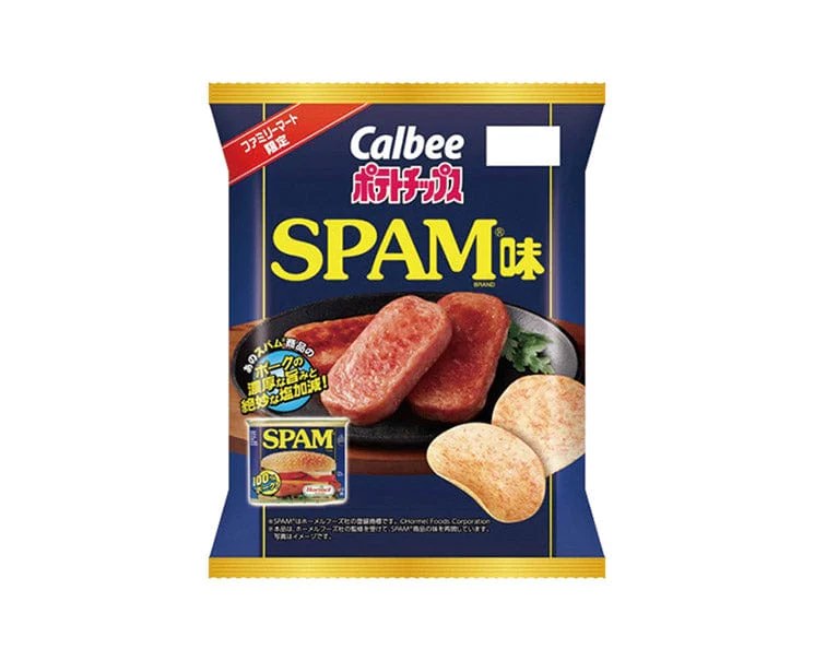 Calbee Spam flavoured potato chips, Food & Drinks, Packaged & Instant ...
