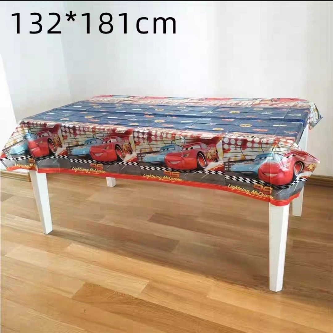 Cars Mcqueen Plastic Table Cloth Cover Boy Birthday Party, Hobbies ...