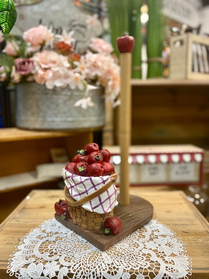 Country kitchen apple design kitchen roll holder, Furniture & Home ...