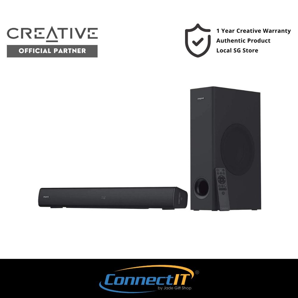 Creative Stage V2 2.1 Soundbar and Subwoofer with Clear Dialog and ...