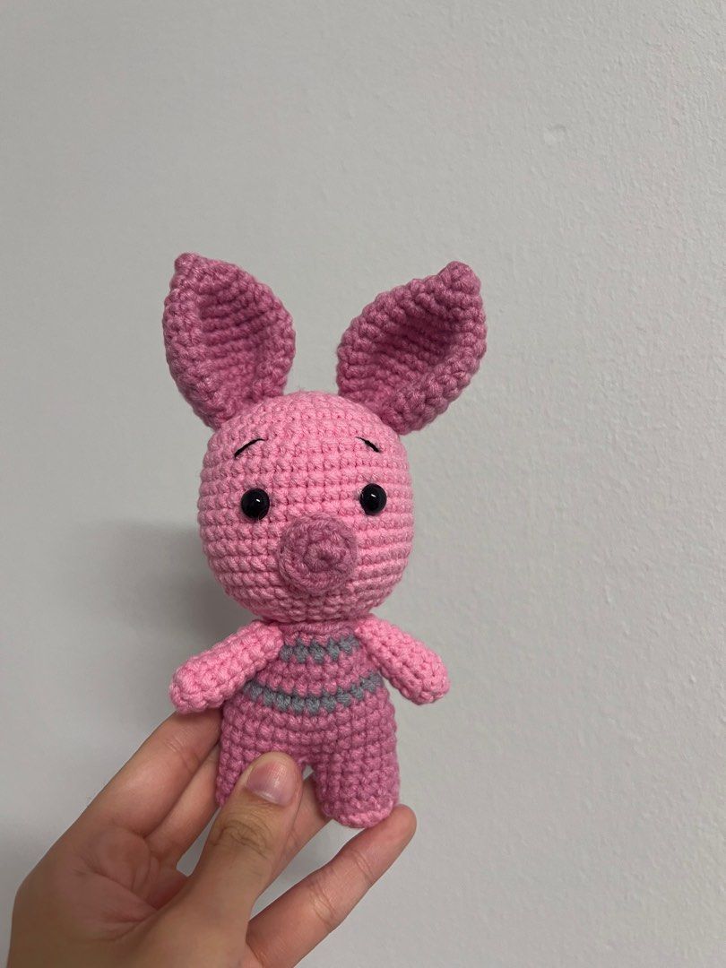 Crochet teddy bear piglet baby pufferfish monk, Hobbies & Toys ...