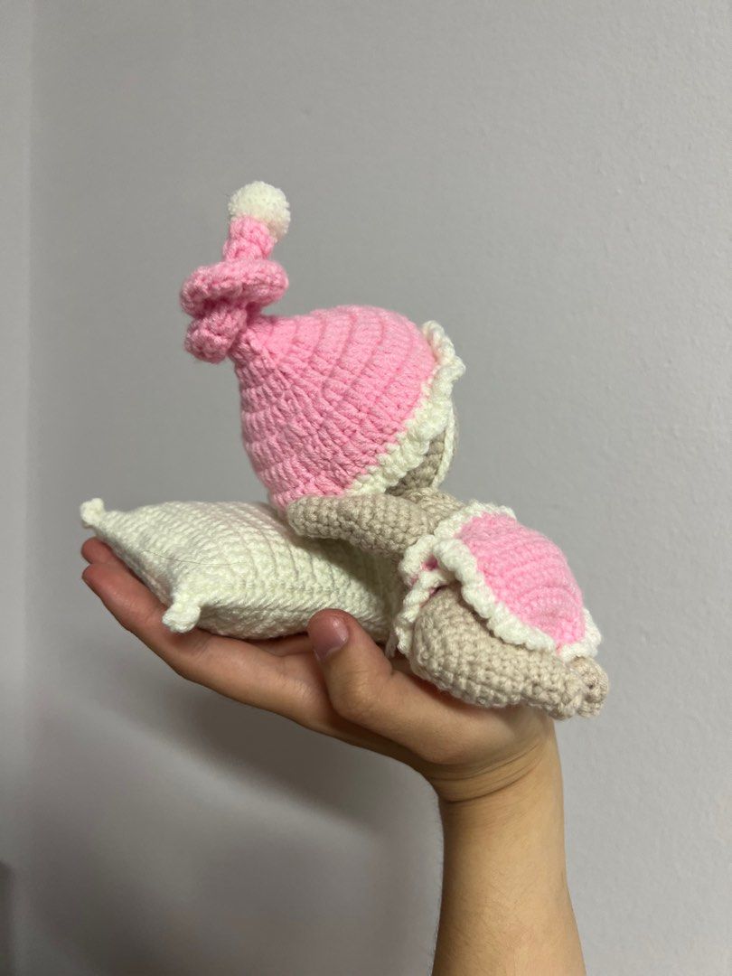 Crochet teddy bear piglet baby pufferfish monk, Hobbies & Toys ...