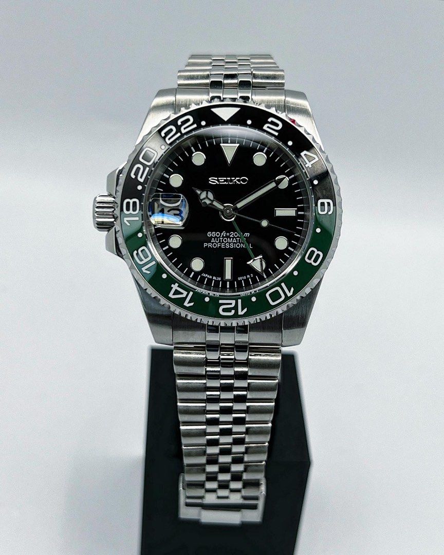 Custom Seiko Mod Lefty Sprite GMT in 40mm, Men's Fashion, Watches ...