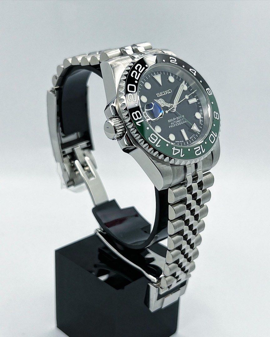 Custom Seiko Mod Lefty Sprite GMT in 40mm, Men's Fashion, Watches ...