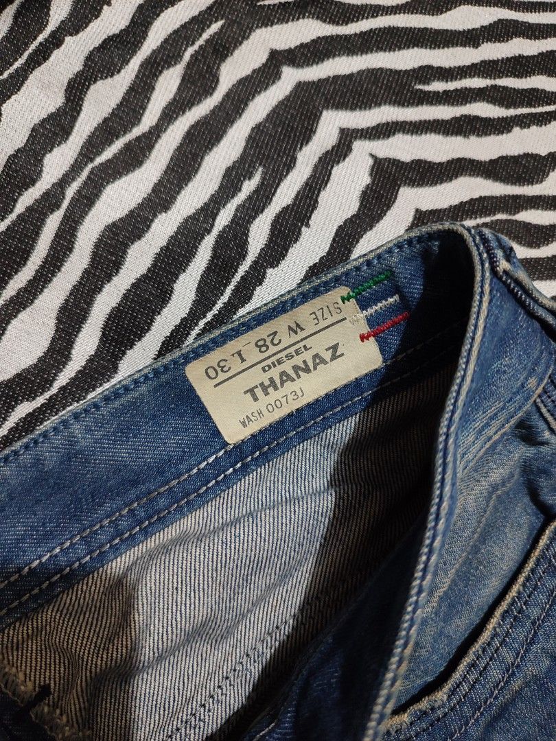 Diesel Thanaz Tattered, Men's Fashion, Bottoms, Jeans on Carousell