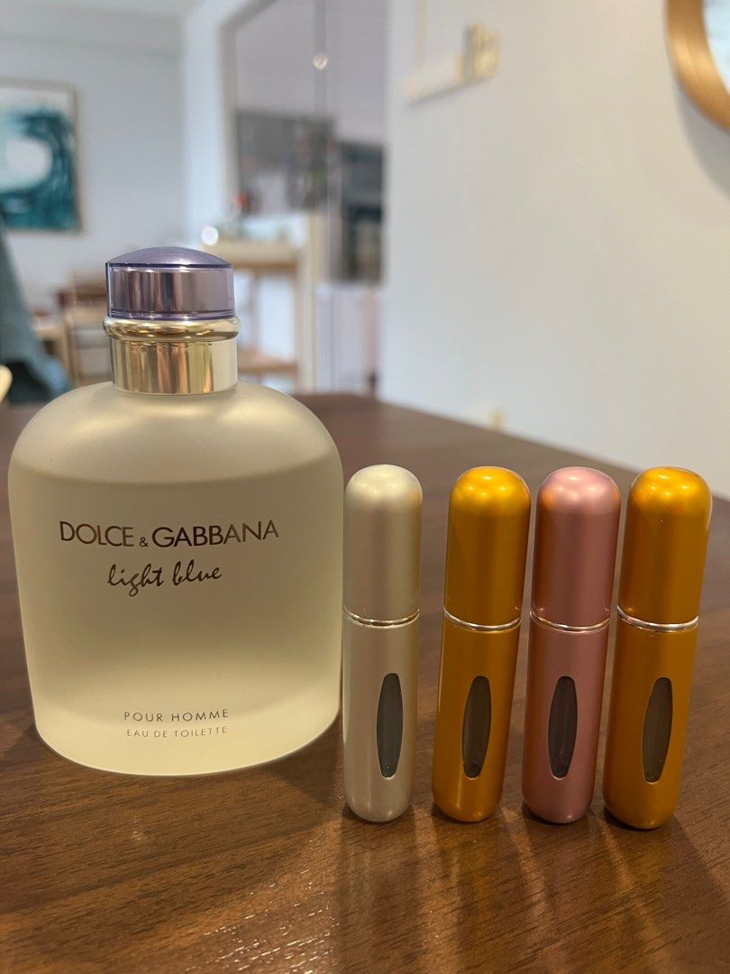 Dolce & Gabbana light blue pour Homme & 4 portable mini refillable ...