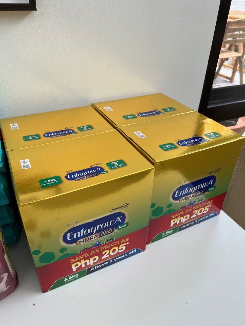 Enfagrow A+ Four Nura Pro | Formula milk for 3 years old and above | 4 boxes of 1.8kg each, Food ...