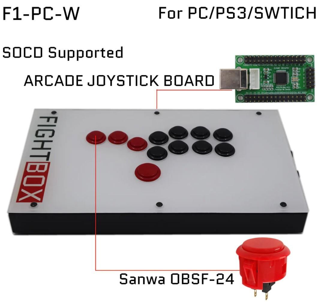 PC Fightbox F1 Hitbox leverless arcade stick SOCD supported , Hobbies ...