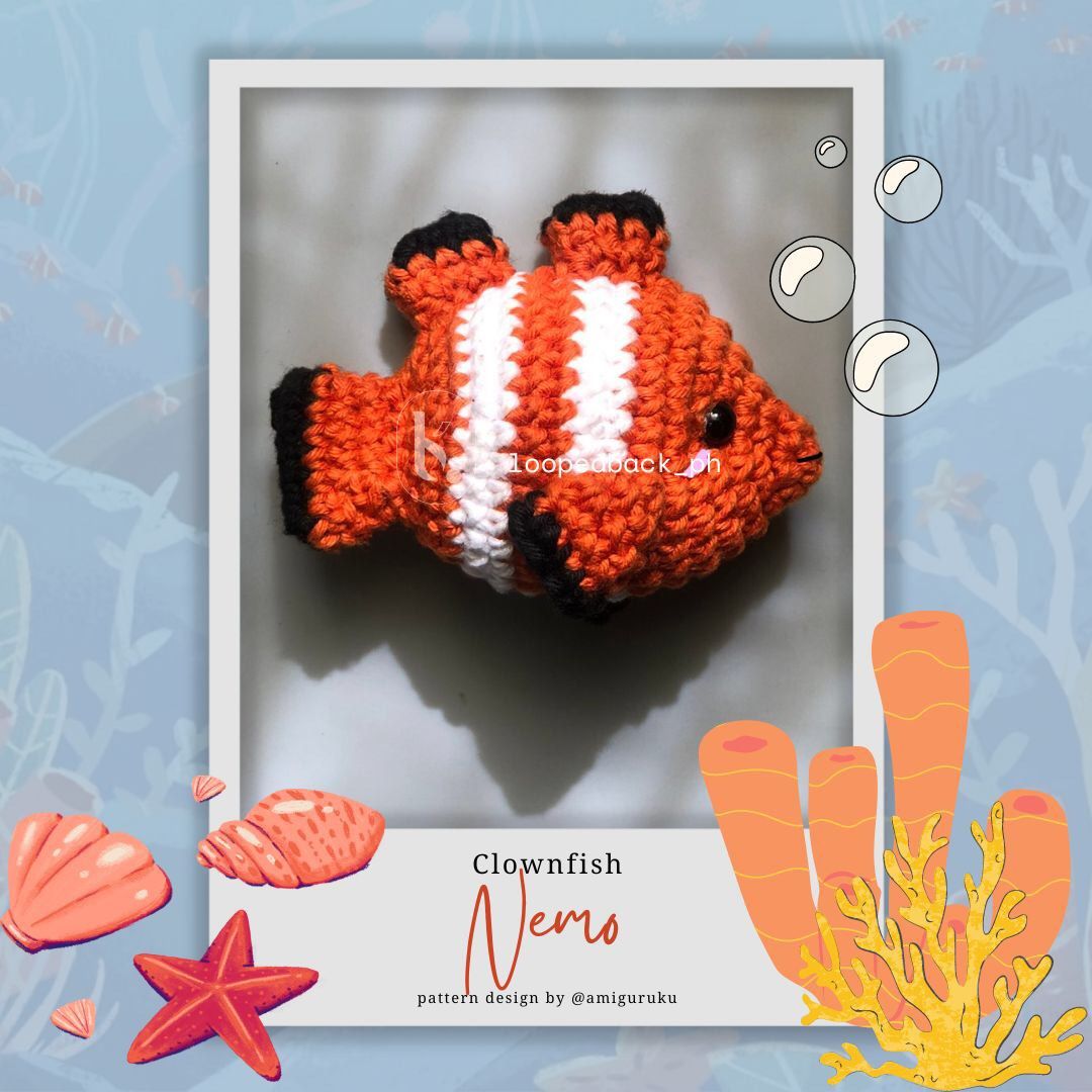 FINDING NEMO Clownfish Amigurumi (Crochet) Keychain / Stuffed Toy ...