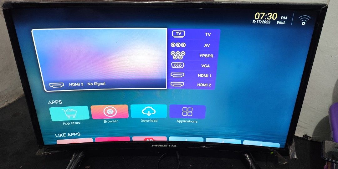 for sale 2nd hand prestiz 32 inch curve smart tv, TV & Home Appliances ...