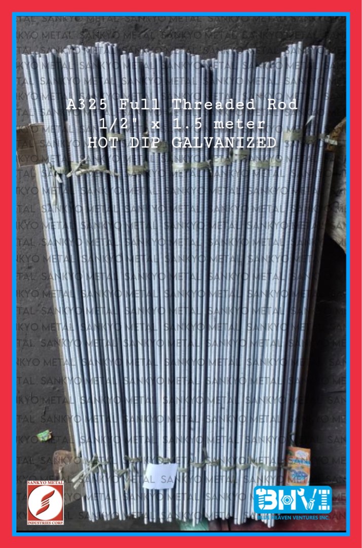 Full threaded rod A325 hot dipped galvanized, Commercial & Industrial ...