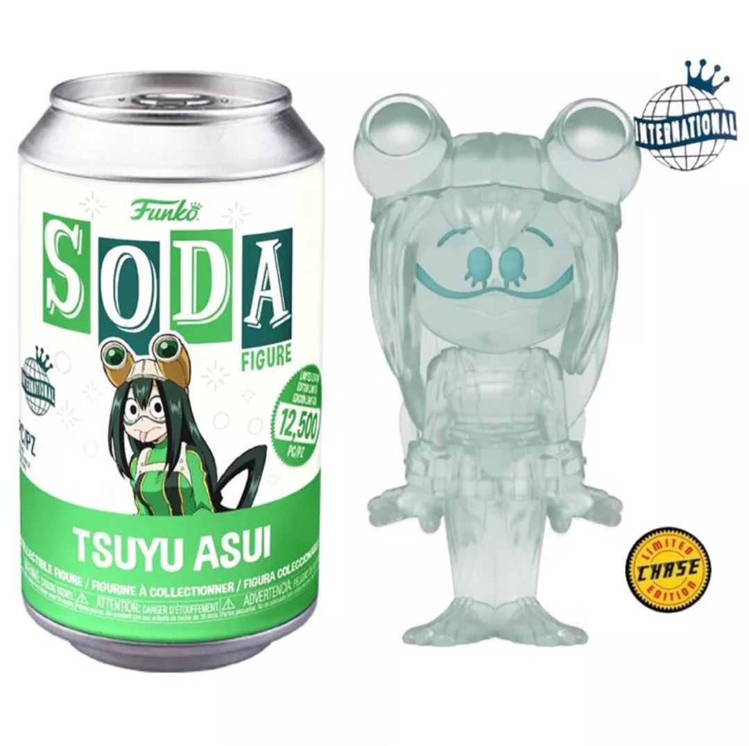 Funko Soda Figure - Translucent Tsuyu Asui (CHASE) LE2000, Hobbies ...