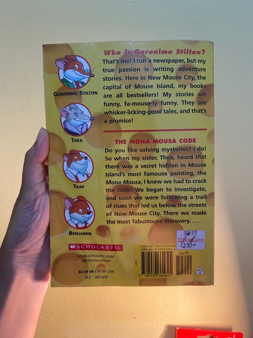 Geronimo Stilton #15: The Mona Mousa Code, Hobbies & Toys, Books ...