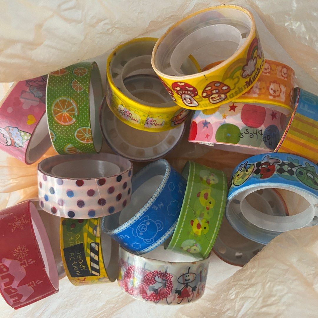 glossy washi tape animated cute patterns designs, Hobbies & Toys ...