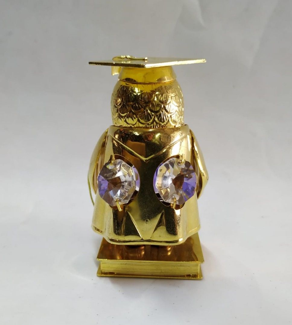 Graduation Owl 24k Gold Plated Swarovski Crystal Figurine, Hobbies ...