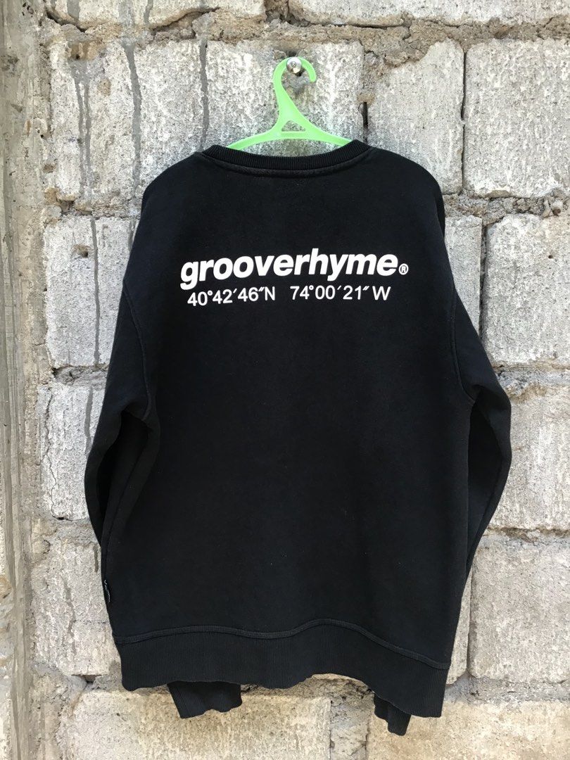 Grooverhyme - Crewneck - Black (Korean Brand), Men's Fashion, Tops ...