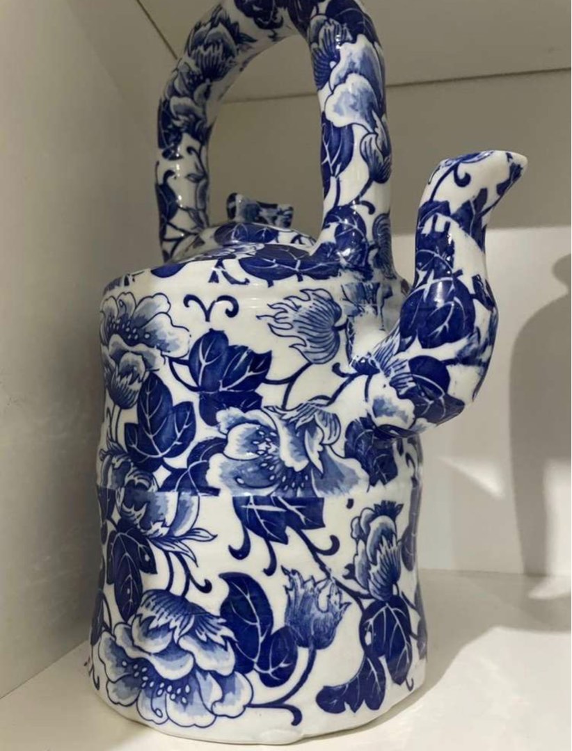 Guci keramik china porcelain hijau biru pajangan antik rare koleksi ...