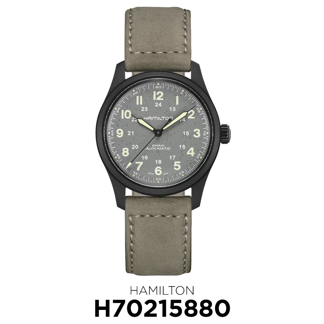 Hamilton Khaki Field Titanium Automatic Watch H70215880, Luxury ...
