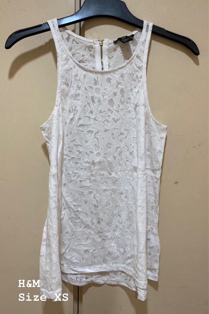 H&M White Haltered Top, Women's Fashion, Tops, Others Tops on Carousell