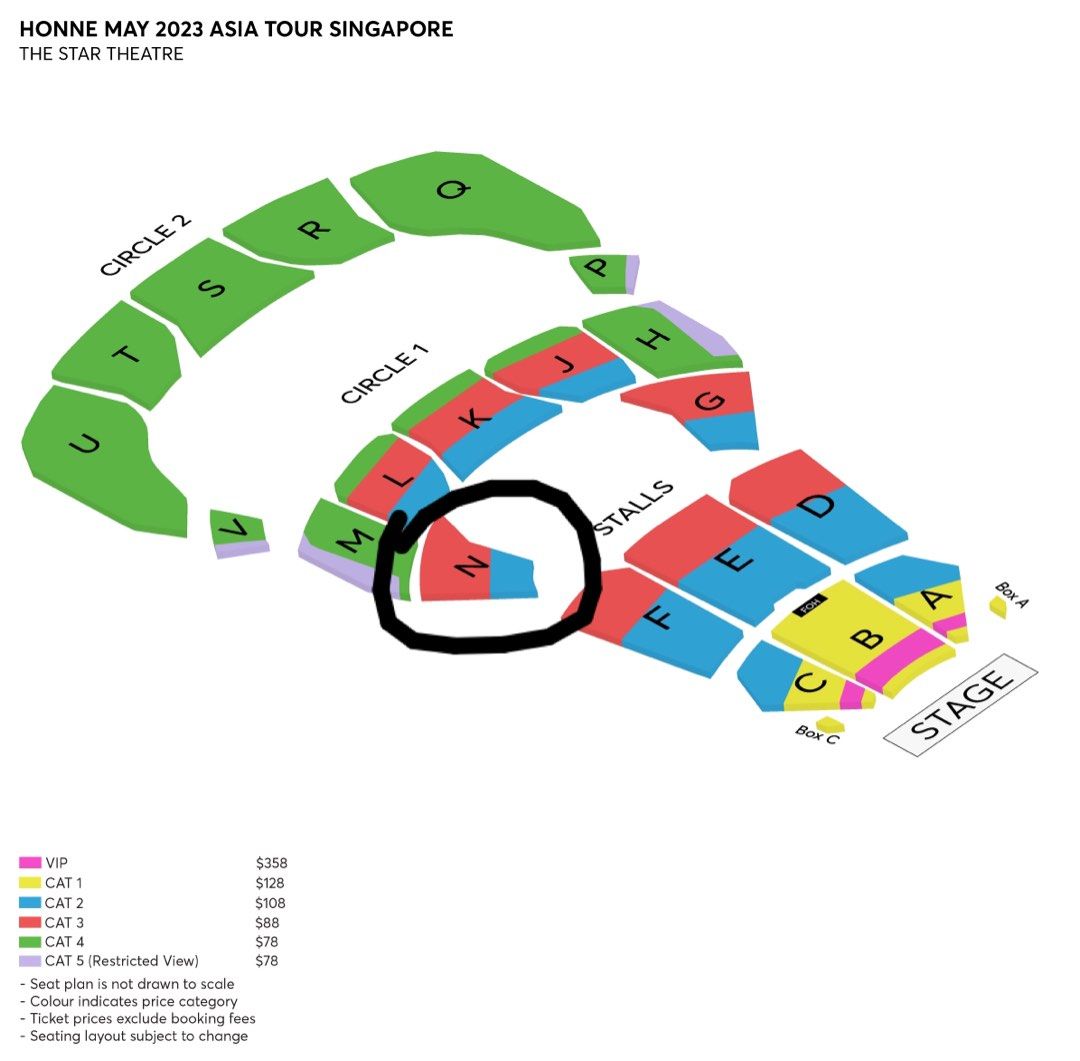 Honne 2023 Singapore Cat 3 Tickets, Tickets & Vouchers, Event Tickets on Carousell