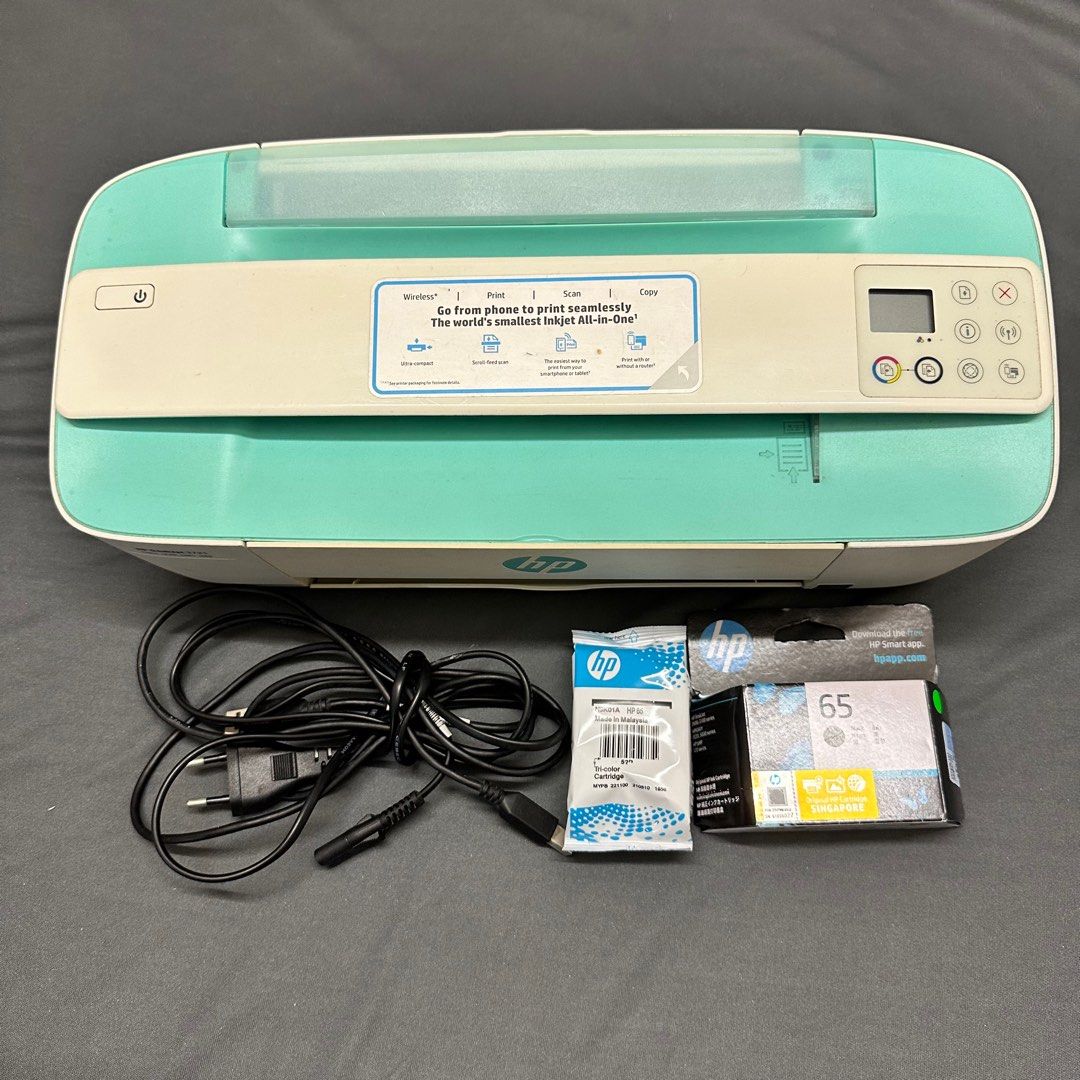 HP Deskjet 3721 printer with 2 ink color black, Computers & Tech ...