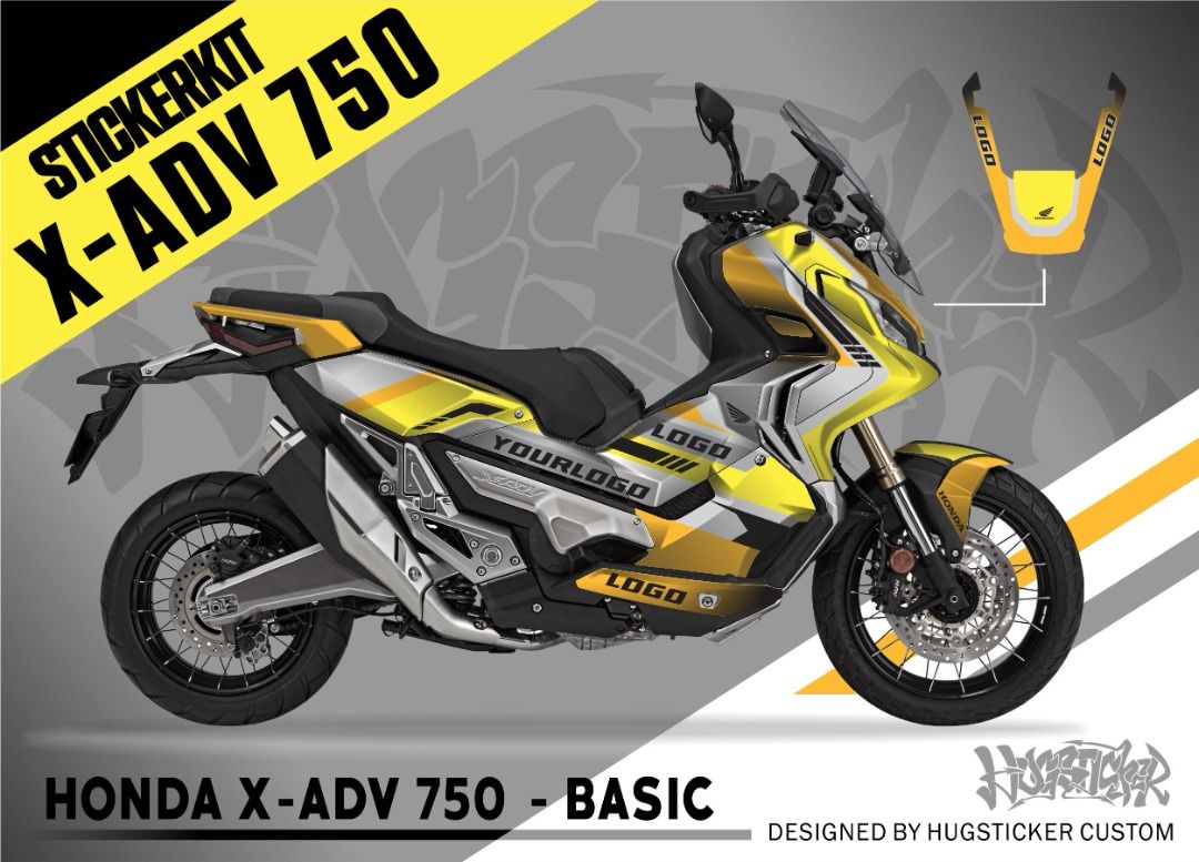HONDA X ADV 750 (2017-2020) BASIC Decals Sticker Kit High Quality Bike ...