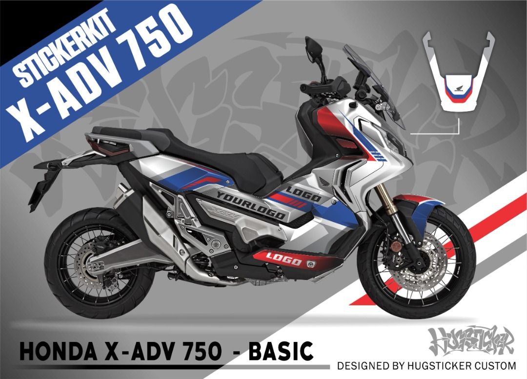 HONDA X ADV 750 (2017-2020) BASIC Decals Sticker Kit High Quality Bike ...