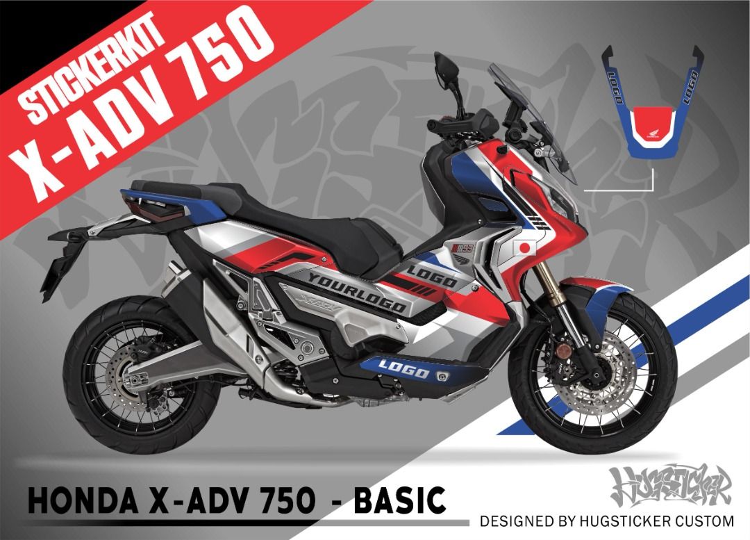 HONDA X ADV 750 (2017-2020) BASIC Decals Sticker Kit High Quality Bike ...