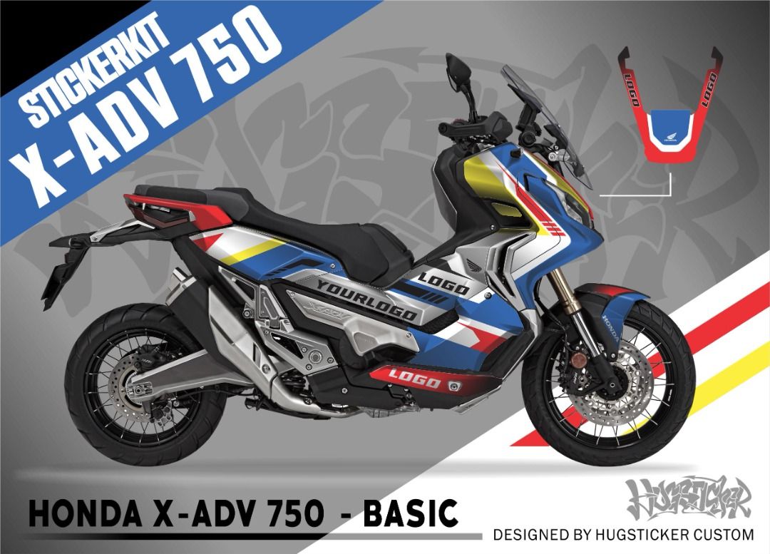 HONDA X ADV 750 (2017-2020) BASIC Decals Sticker Kit High Quality Bike ...